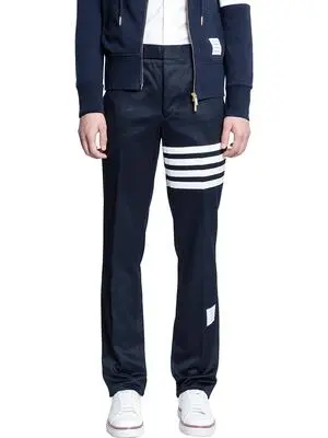 Thom Browne 4 Bar Unconstructed Chino Trousers - Black