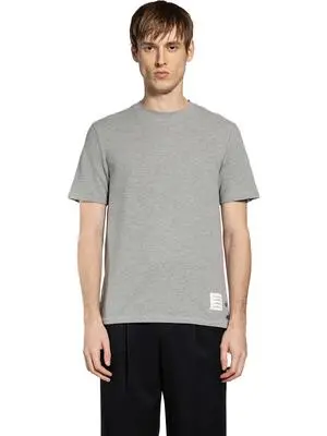 Thom Browne Piqué Centerback Striped T-shirt - Grey