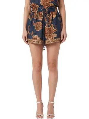 Zimmermann Printed Shorts - Navy