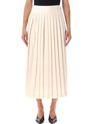 RÓHE Pleated Skirt - White