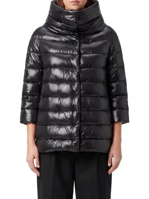 Herno Water-repellent Quilted Puffer Jacket With High Neck - Black