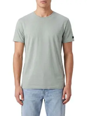 RRD Crewneck T-shirt In Stretch Cotton Blend With Applied Logo Green