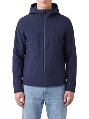 RRD Slim Fit Hooded Windbreaker In Breathable Technical Fabric - Blue