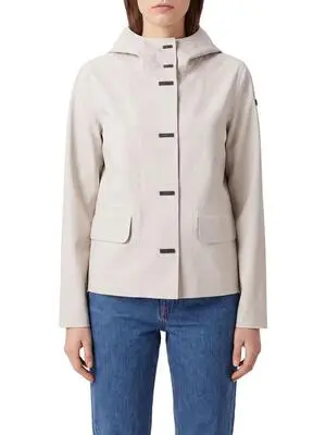 RRD Montecristo Hooded Short Windbreaker Jacket In Polyamide - White
