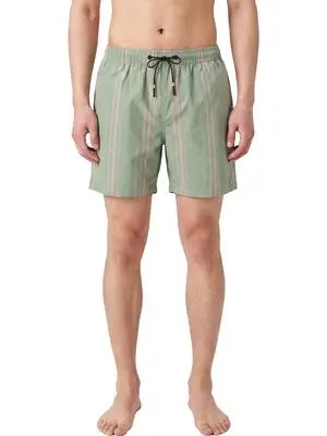 RRD RRD Baiadera Striped Swim Shorts Green