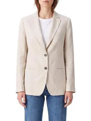 RRD Single-breasted Cotton Blazer With Classic Lapels And Two Buttons - Beige