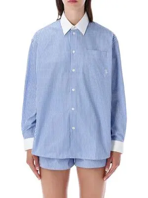 SPORTY & RICH Cotton Shirt - Striped