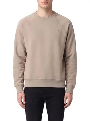 AMI Paris Crewneck Cotton Sweatshirt With Dropped Shoulders - Beige