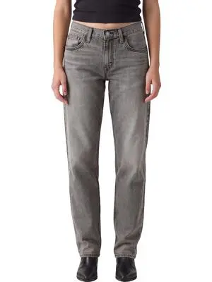 LEVI'S Levi's Mid-Rise Straight Tapered Jeans In Stretch Denim Grey