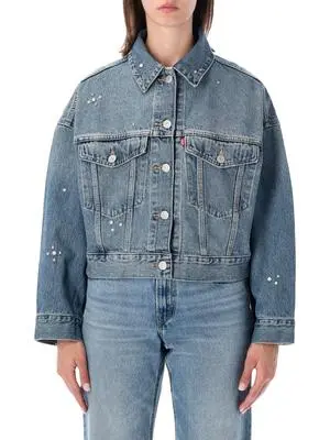 LEVI'S Embellished Denim Jacket - Blue