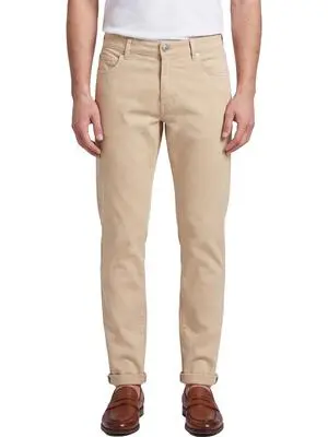 Brunello Cucinelli Slim Fit Stretch Denim Jeans - Beige