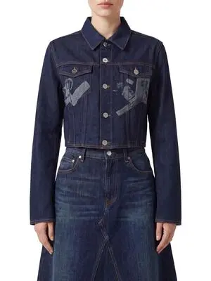 JEAN PAUL GAULTIER Graphic Print Shirt-style Denim Jacket - Blue