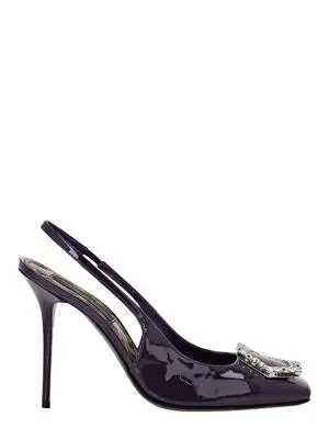 Philipp Plein Philipp Plein Embellished Slingback Pumps Salmon