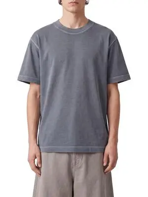 Closed Organic Cotton Crew Neck T-shirt With Dropped Shoulders - Grey