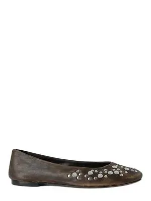 Gimaguas Embellished Ballet Flats - Brown