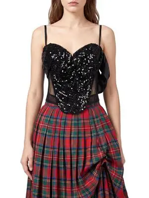 VIVIENNE WESTWOOD Embellished Corset Top - Black