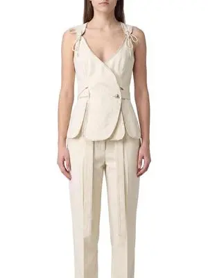 VIVIENNE WESTWOOD Asymmetrical Wrap Shirt - Cream