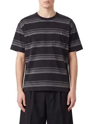 Comme Des Garçons Cotton T-shirt With Patch Pocket - Striped