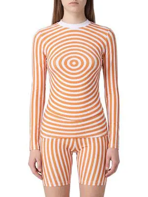 JEAN PAUL GAULTIER Long Sleeve Geometric Print Shirt - Orange