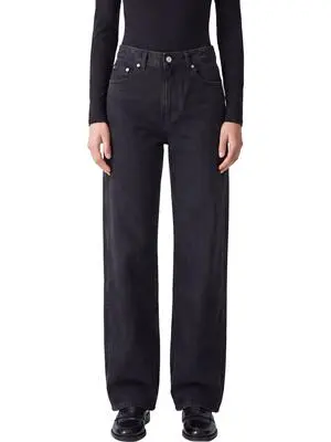 Our Legacy Our Legacy Wata-Cut High-Waisted Wide-Leg Jeans Black