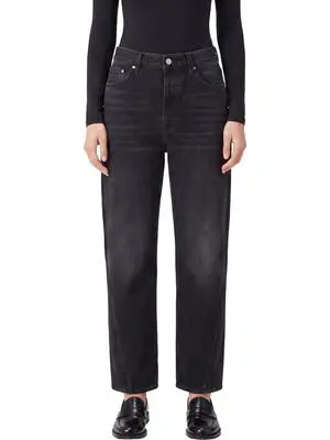 TOTEME Twisted Seam Mid-rise Straight-leg Jeans - Black