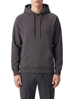 WOOYOUNGMI Slim Fit Cotton Hoodie With Drawstring And Kangaroo Pocket - Grey