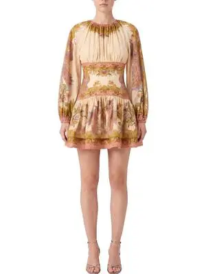 Zimmermann Printed Mini Dress - Brown