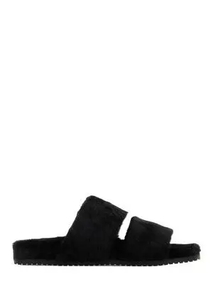 Dolce & Gabbana Furry Slides - Black