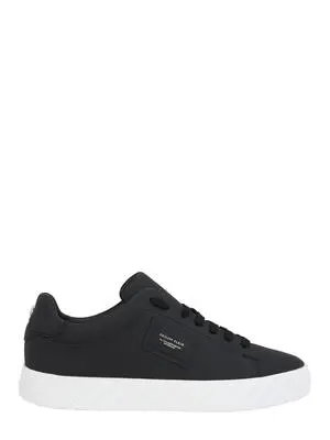 Philipp Plein Smooth Leather Low-top Sneakers With Applied Logo - Black