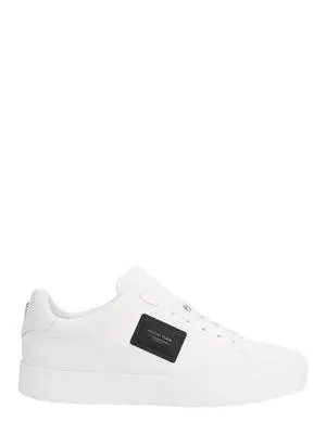 Philipp Plein Smooth Leather Low-top Sneakers With Applied Logo - White