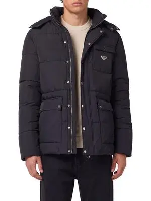 Philipp Plein Puffer Jacket With Logo Detail Black