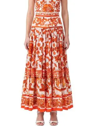 Dolce & Gabbana Printed Tiered Maxi Skirt - Multicolor
