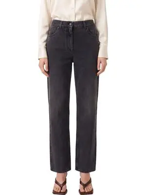 THE ROW Straight Leg Jeans - Black
