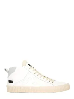 SPRINGA | UNIQUE VULCANIZED SNEAKERS ITALIAN HANDMADE Springa Italian Handmade Wavy Leather High Top Sneakers - White