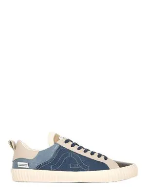 SPRINGA | UNIQUE VULCANIZED SNEAKERS ITALIAN HANDMADE Springa Italian Handmade Multicolor Wavy Leather Sneakers - Black/blue