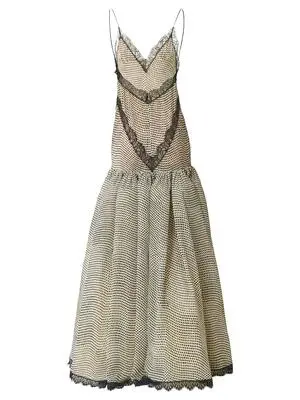 JUOZAS STATKEVICIUS Chiffon And Lace Maxi Dress - Multi