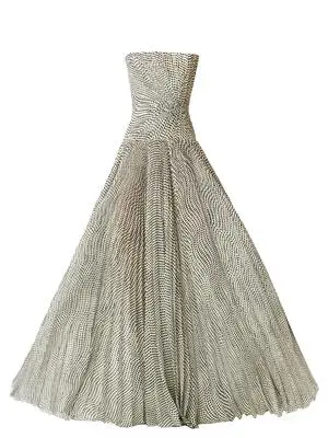 JUOZAS STATKEVICIUS Corset Chiffon Maxi Dress - Multi