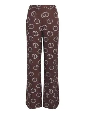 Sandro Floral Print Trousers - Brown