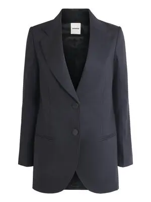 Sandro Slim Fit Striped Wool Blend Blazer - Blue