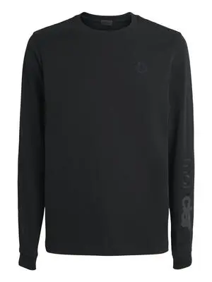 Moncler Cotton Logo Long-sleeve T-shirt - Black