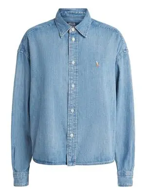Polo Ralph Lauren Denim Shirt With Embroidered Pony - Blue