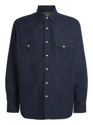 Kapital Huskey Western Denim Shirt - Blue
