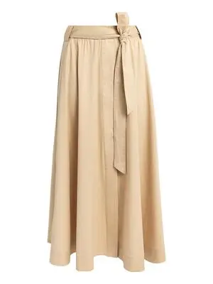 ME+EM Belted A-line Maxi Skirt - Neutral