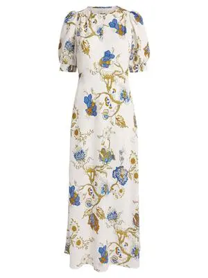 ME+EM Floral Print Maxi Dress - Beige