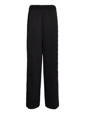 Vince Lace-trim Wide-leg Trousers - Black