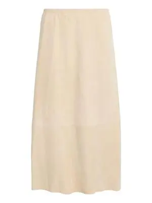 Vince Suede Midi Skirt - Beige
