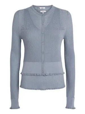 Chloé Wool Tank Top And Cardigan Set - Blue