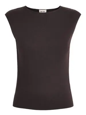 ME+EM Cashmere-blend Sweater Vest - Brown