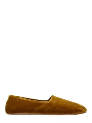THE ROW Ponti Velvet Slipper - Beige
