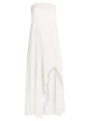ST. AGNI Organic Cotton Oxford Midi Dress - White